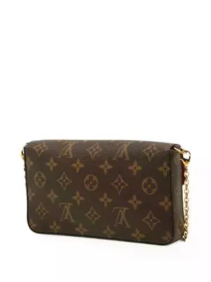 LOUIS VUITTON 2017 Monogram Pochette Felicie Crossbody Bag - Brown