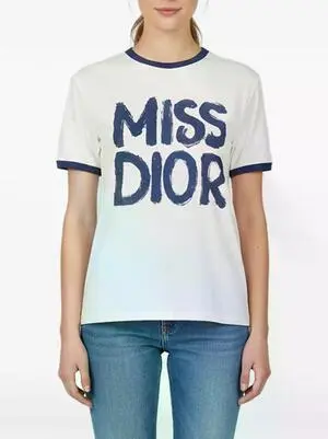 Dior Miss Print Crewneck T-shirt - Neutrals