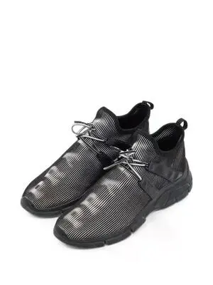 Prada Striped Sneakers - Black