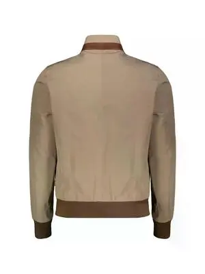 MOORER Suede-trim Zip-up Jacket