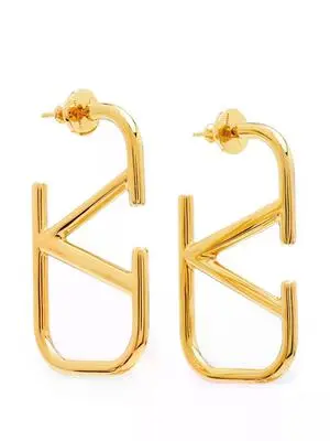 Valentino Garavani Vlogo Hoop Earrings - Gold