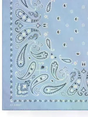 Alanui Paisley-pattern Bandana - Blue