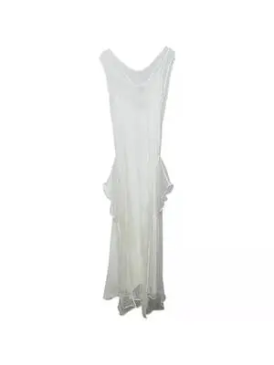 Loewe X Paula's Ibiza Satin-fishnet Maxi Dress