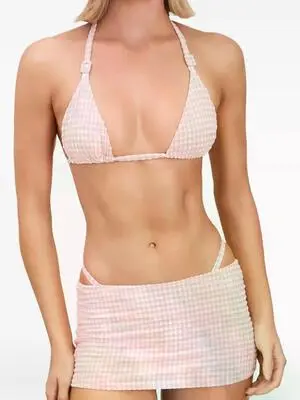 Devon Windsor Jodi Gingham-check Bikini Bottoms