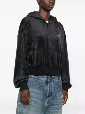 Adidas Velour Zip-up Hoodie