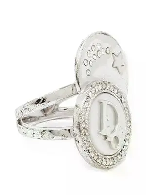 Dior Oblique & Star Crystal-embellished Ring