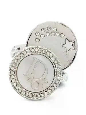 Dior Oblique & Star Crystal-embellished Ring