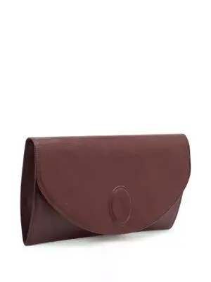 Cartier Must De Oval Emblem Clutch Bag - Red