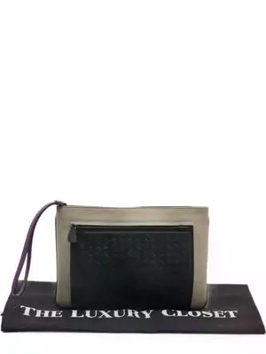 Bottega Veneta Intrecciato Leather Wristlet Pouch - Neutrals