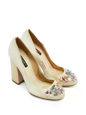 Dolce & Gabbana Embellished Round-toe Pumps