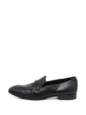 LOUIS VUITTON Leather Loafers - Black