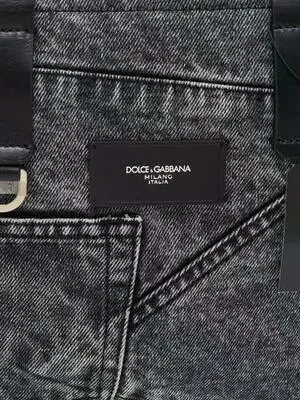 Dolce & Gabbana Leather-trim Denim Tote Bag