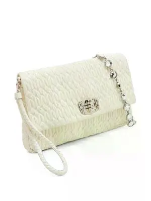 Miu Miu Ruched Crystal-embellished Shoulder Bag