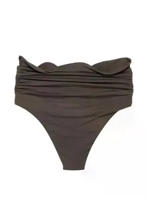 Magda Butrym Ruched Bikini Bottoms With Rosette Detail