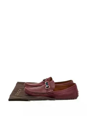 Gucci Web Horsebit Leather Loafers