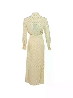 LOUIS VUITTON Monogram Crepe Maxi Shirt Dress