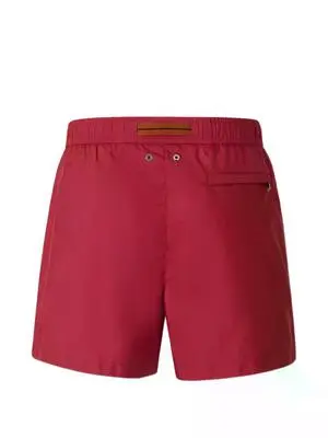 Zegna Elasticated Waistband Swim Shorts - Red
