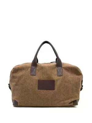 GRAN SASSO Gran Sasso Herringbone-Weave Wool Tote Bag Brown