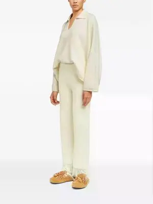 Alanui Ivory Fringed Trousers