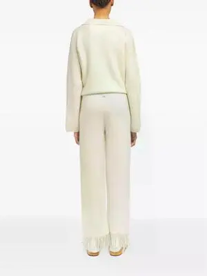 Alanui Ivory Fringed Trousers