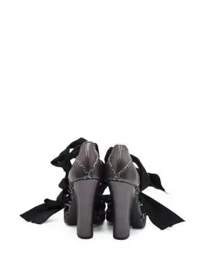 Missoni Metallic Woven Leather Sandals