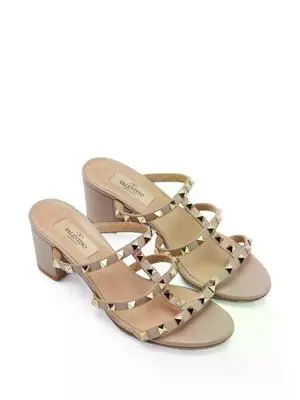 Valentino Garavani Rockstud Strappy Block Heel Sandals