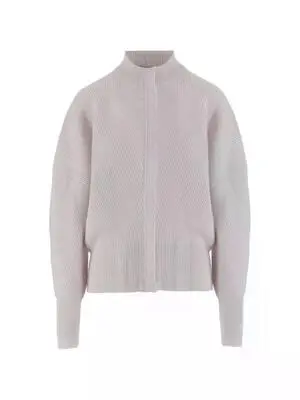 SA SU PHI Long-sleeve Ribbed-knit Cardigan - Neutrals