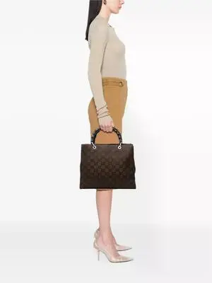 Gucci 2000-2015 Gg Nylon Bamboo Handbag