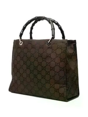 Gucci 2000-2015 Gg Nylon Bamboo Handbag