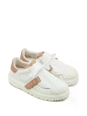 Dior Paneled Shell-toe Touch-strap Sneakers - White