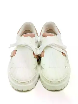 Dior Paneled Shell-toe Touch-strap Sneakers - White