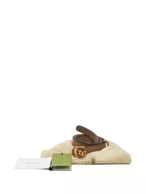Gucci Gg Marmont Slim Belt - Neutrals