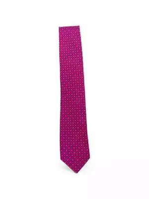 ANTONIO MURO Geometric-pattern Tie - Pink
