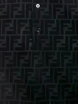 Fendi Zucca Flocked Polo Shirt