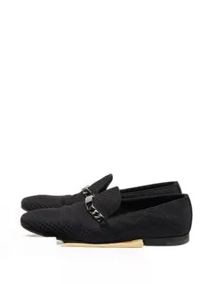 LOUIS VUITTON Damier Chain Detail Loafers