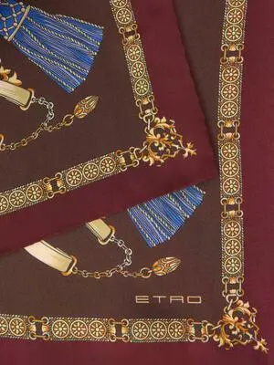 Etro Silk Scarf With Charm Motif