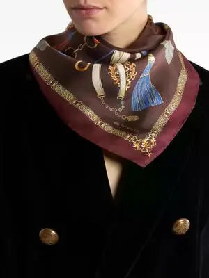 Etro Silk Scarf With Charm Motif