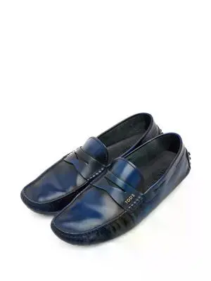 TOD'S Penny Brushed Leather Loafers