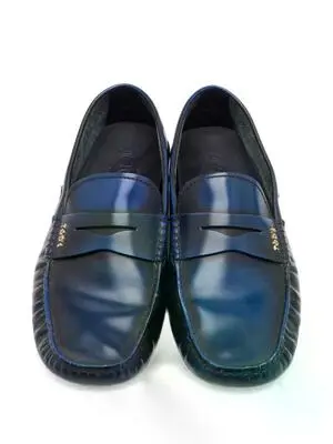 TOD'S Penny Brushed Leather Loafers
