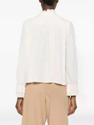 I BLUES Ruffled Long-sleeve Blouse