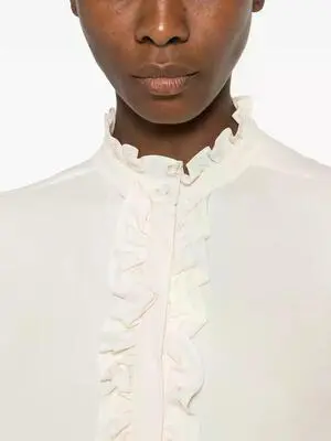 I BLUES Ruffled Long-sleeve Blouse