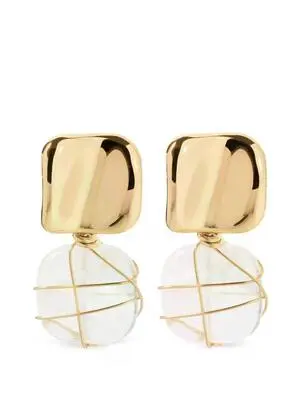 Gas Bijoux Rainbow Rock Crystal Earrings - Gold