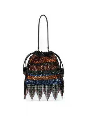 Etro Small Kalispera Bag With Sequins And Beads - Black