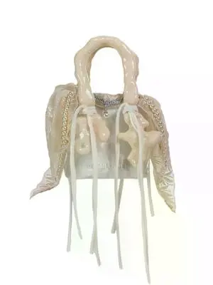 Ottolinger Ceramic Backpack With Lace And Pearl Embellishments