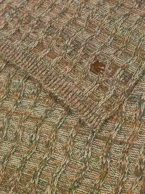 Etro Cable-knit Cashmere Scarf - Green