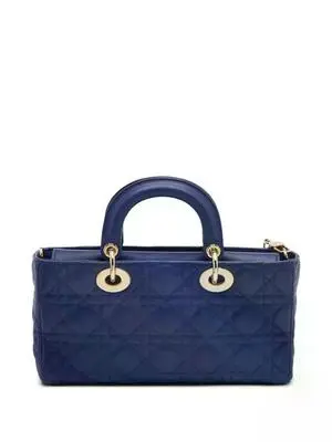 Dior 2022 Medium Lady D-joy Cannage Tote Bag - Blue