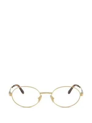 Miu Miu Miu Miu Eyewear Round Frame Eyeglasses Gold