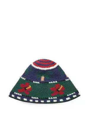 Alanui Crochet-knit Bucket Hat - Blue