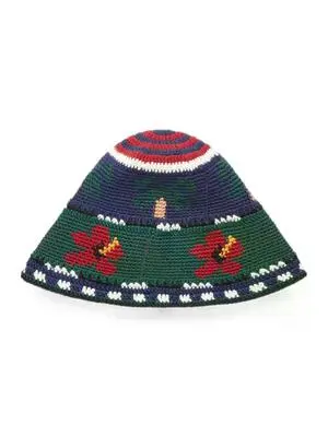 Alanui Hibiscus Bloom Crochet-knit Bucket Hat