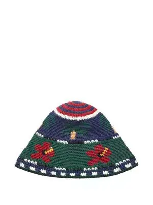 Alanui Crochet-knit Bucket Hat - Blue
